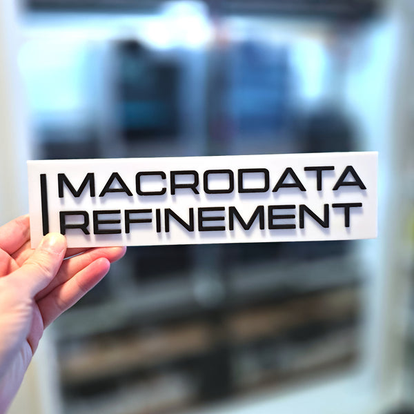 Macrodata Refinement / Optics & Design / Break Room Wall Signs – Warp Speed 3D Printing